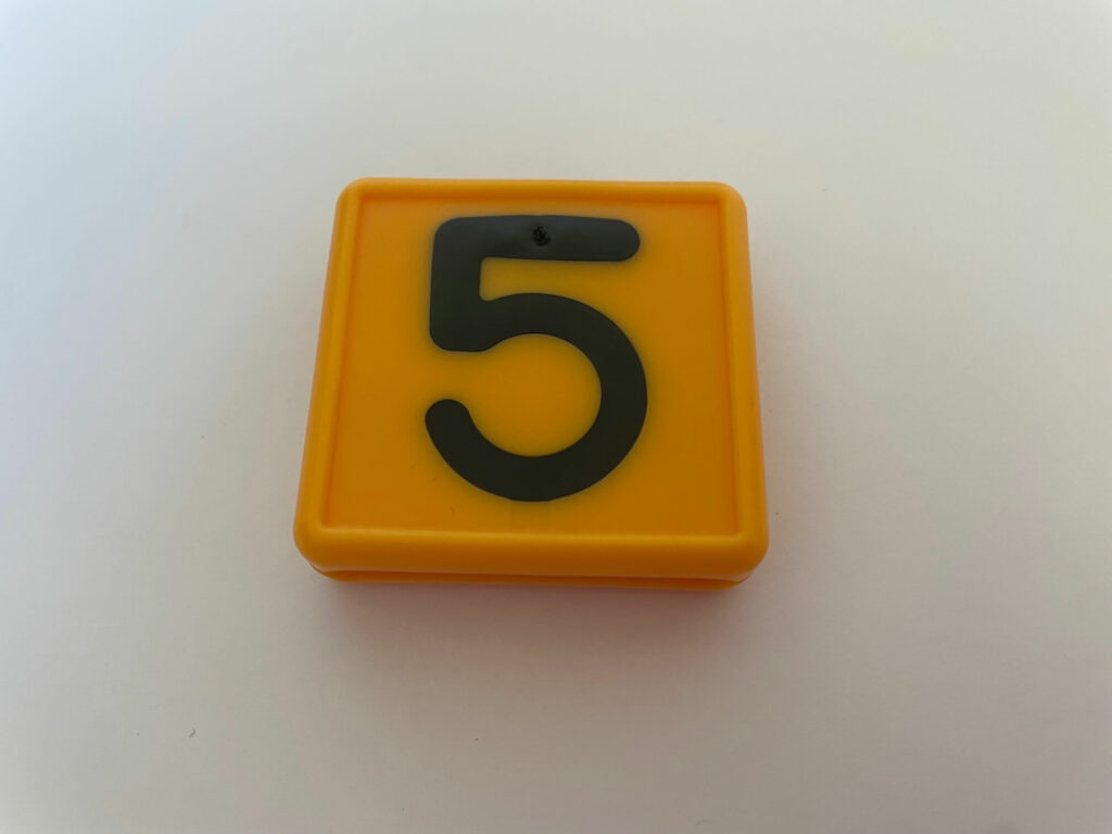 Chiffre glissant N°5 x 10 - AGYE